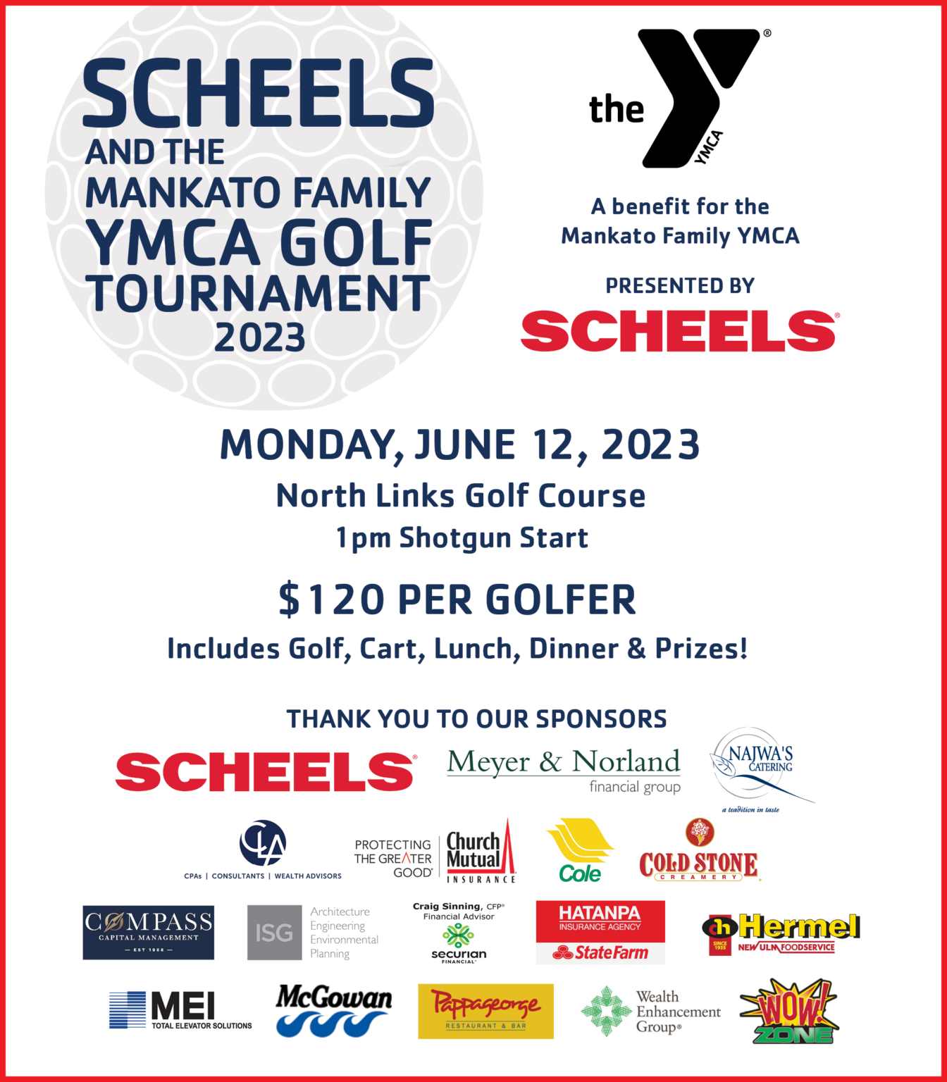 SCHEELS & Mankato Family YMCA 2023 Golf Tournament - Mankato YMCA
